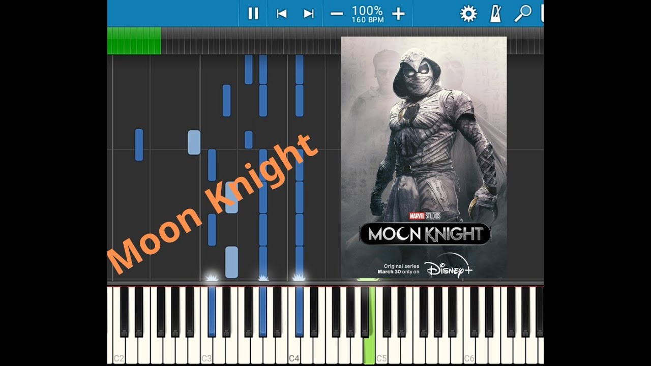 Moon knight piano them cover - YouTube