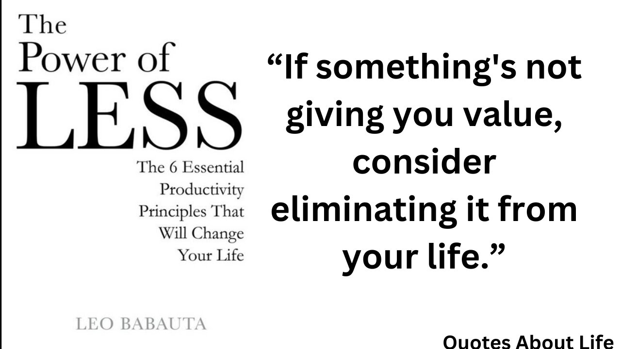 The Power Of Less: The Fine Art of Limiting Yourself to the Essential ...