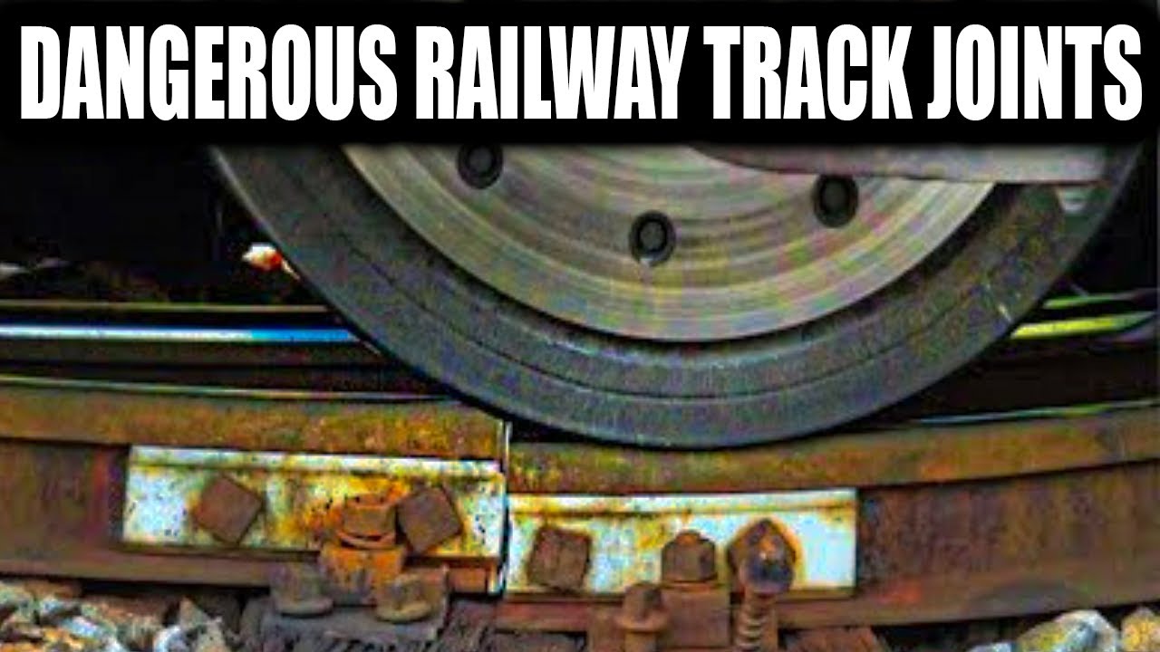 Passenger Trains Masses On Bad Rail Joints - Dangerous Railway Track ...