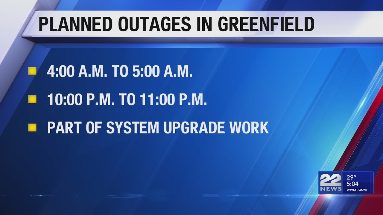 Temporary power outage scheduled in Greenfield - YouTube