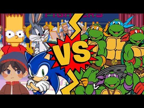 M.U.G.E.N Battles | Bugs Bunny/Sonic/Bart/Stan Marsh vs Leonardo/Michelangelo/Donatello/Raphael