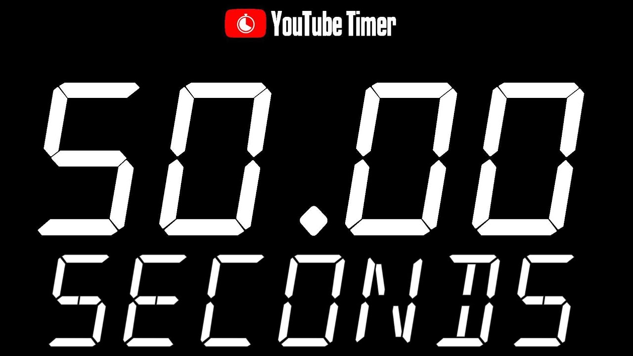 50 Seconds Timer Countdown - YouTube