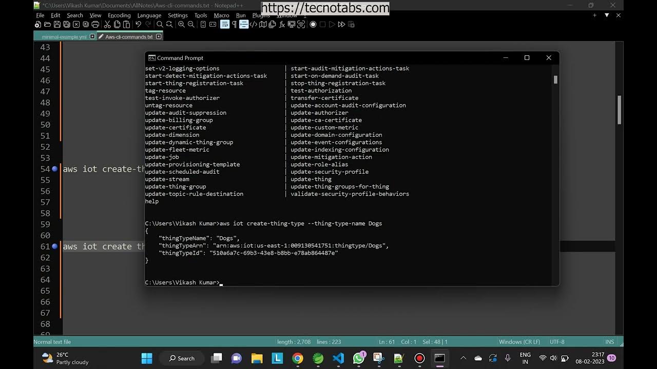 AWS IOT CLI commands | How to Use CLI with AWS IOT - YouTube