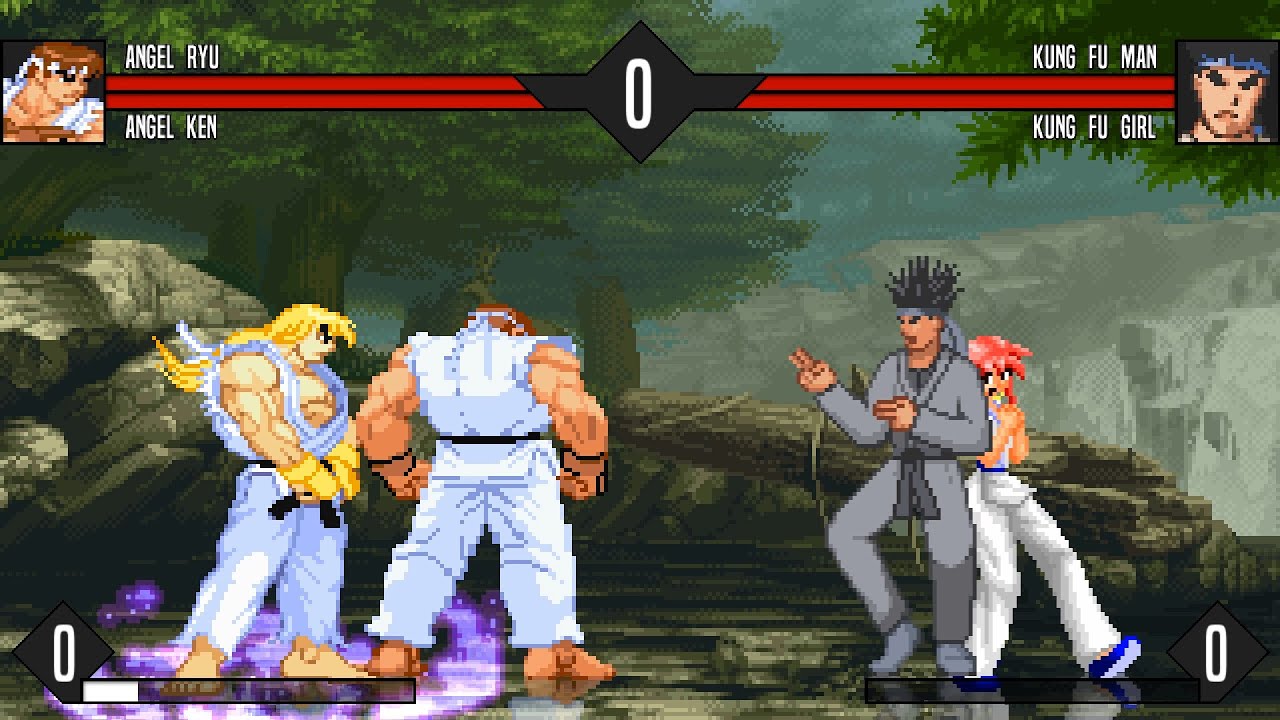 MUGEN - Angel Ryu & Angel Ken vs. Kung Fu Man & Kung Fu Girl - Download ...