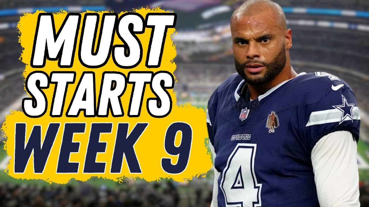 Week 9 Fantasy Football Starts and Sits: Every Matchup for Week 9 - YouTube