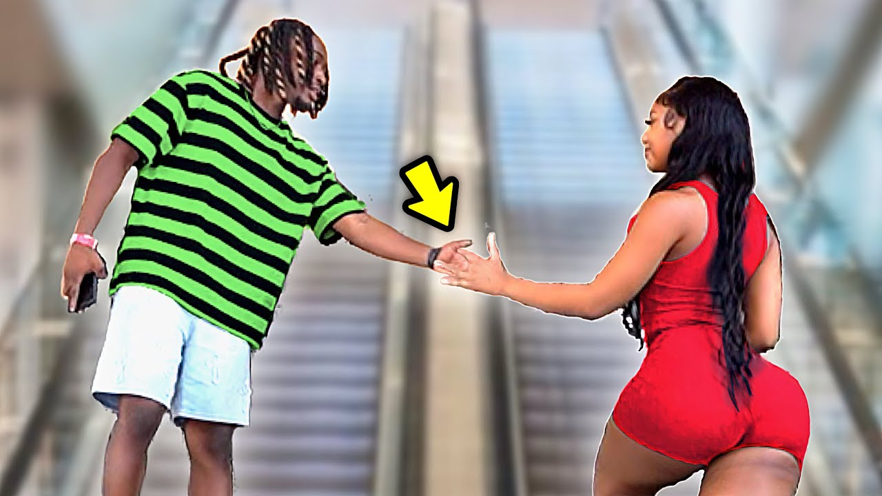 GRABBING STRANGERS CHEEKS ON THE ESCALATOR!! Pt3. - YouTube