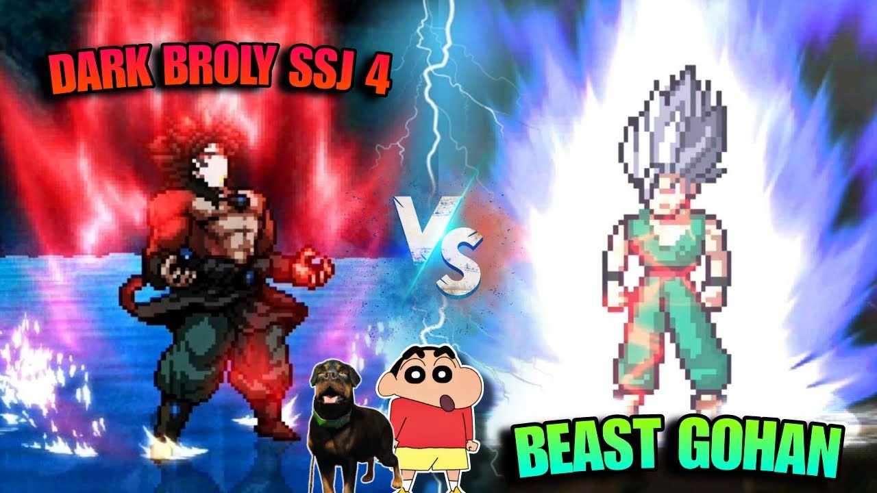 BEAST GOHAN vs DARK BROLY SSJ4 with SHINCHAN and CHOP | JUMP FORCE ...