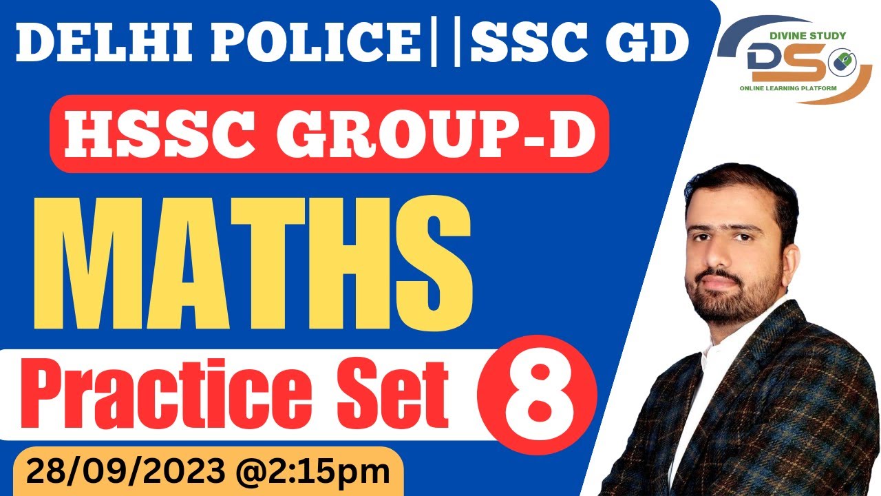 MATHS PRACTICE CLASS 8 || GROUP-D|| SSC GD||SSC||DELHI POLICE||DINESH ...