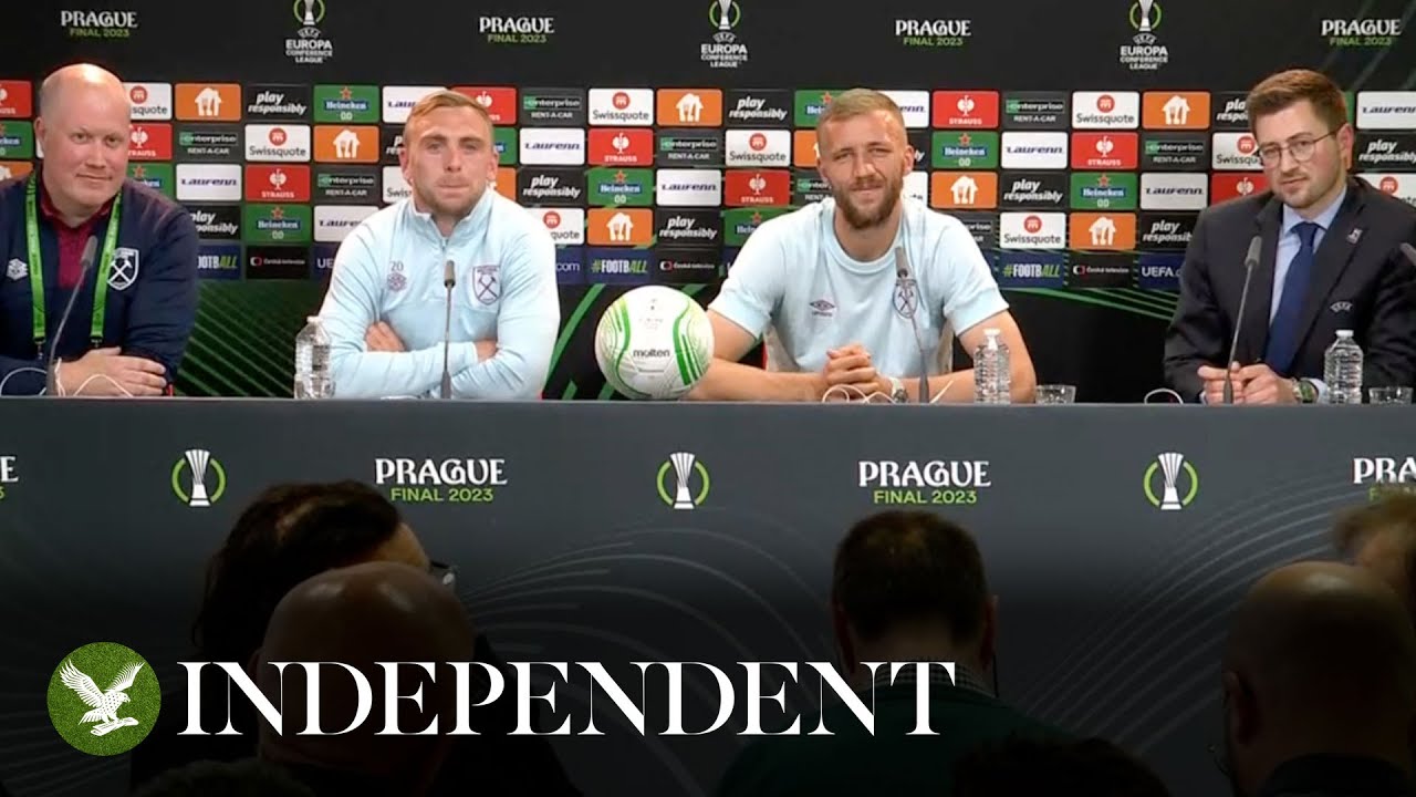 Watch again: West Ham United manager and players hold a news conference ...