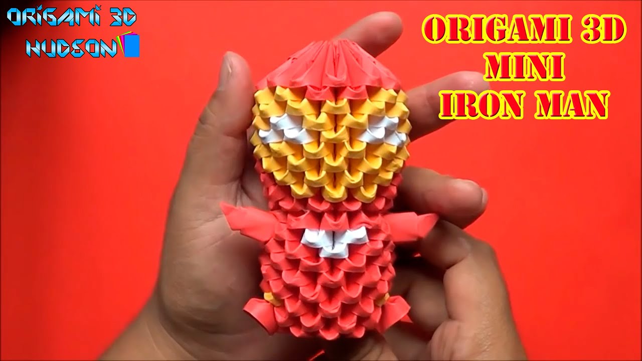 Origami 3D Mini iron man - YouTube