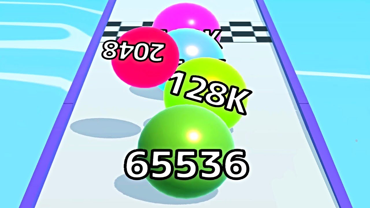 Ball Run Infinity Number Up To (128M, 256M, 512M, 1024M) ! All Levels ...
