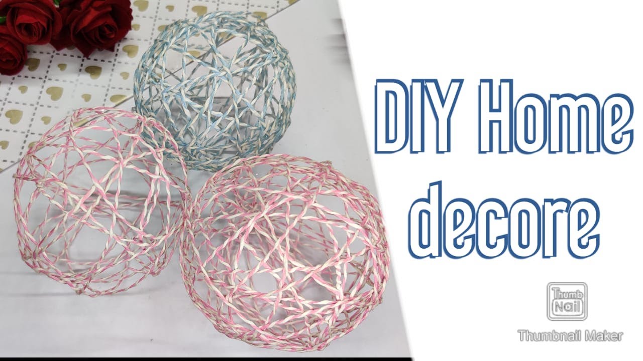 DIY with paper thread ll Home decor ll magical craft for crafties - YouTube