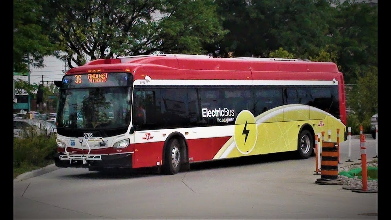 TTC ~ 2019 New Flyer XE40 "Charge" # 3706 ~ Bus Ride on Route 36A Finch ...
