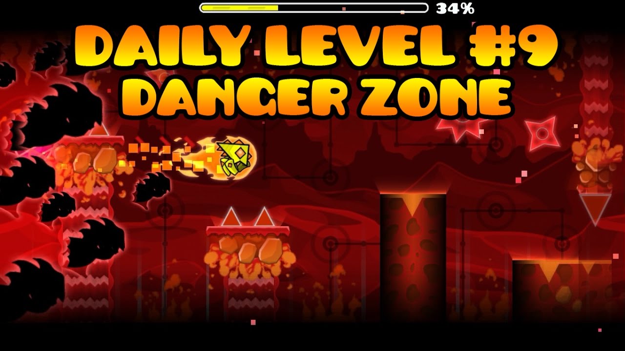 Geometry Dash [2.1] - Daily level #9 - Danger Zone by GD Jose - YouTube
