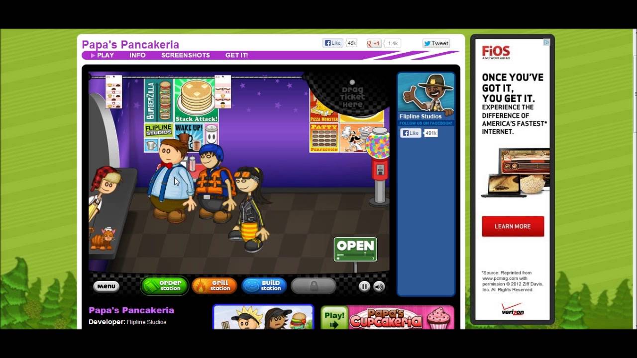 Let's Play: Papa's Pancakeria-11(Pauly's Pancakes) - YouTube