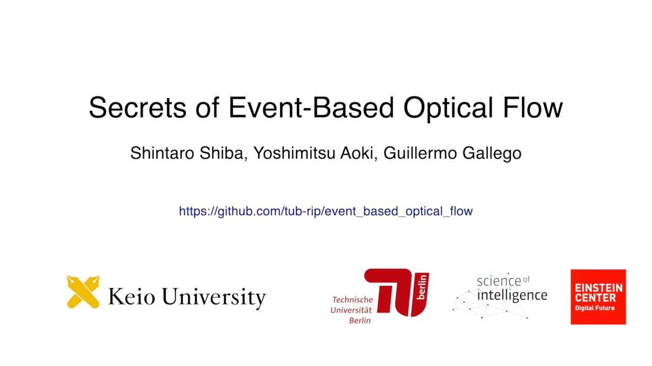 Secrets of Event-Based Optical Flow (ECCV 2022, Oral) - YouTube