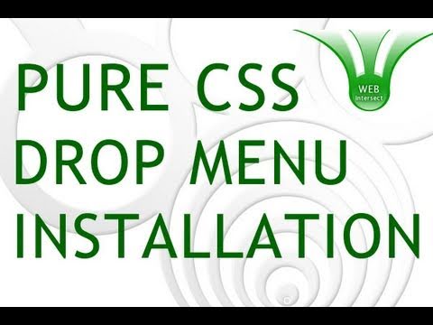 Pure CSS Drop Down Menu Site Installation Tutorial : W3C Validated - YouTube