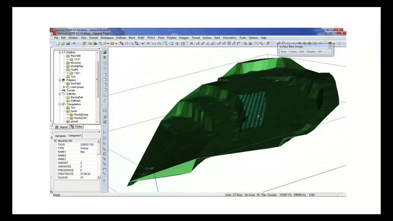 How to design mine ramp Blasting Pattern by #Gemcom GEMS - YouTube