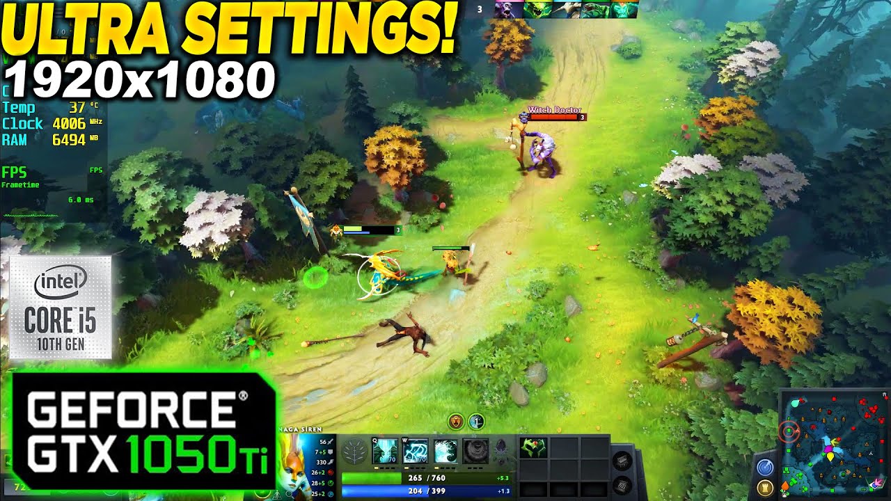 Dota 2 GTX 1050 Tİ - 1080p Ultra, - YouTube
