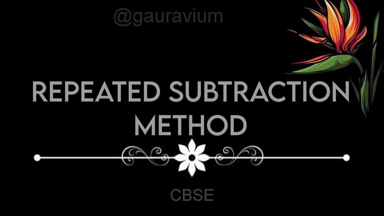 Repeated Subtraction Method YouTube repeated-subtraction-method-youtube