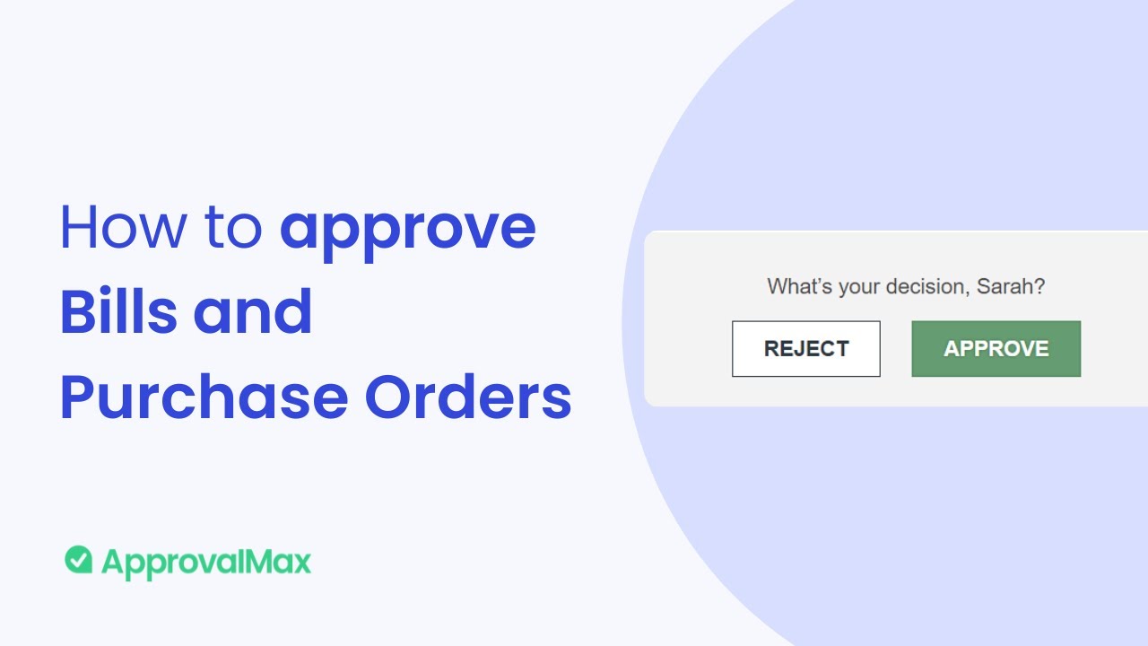 How to approve Bills and Purchase Orders - YouTube