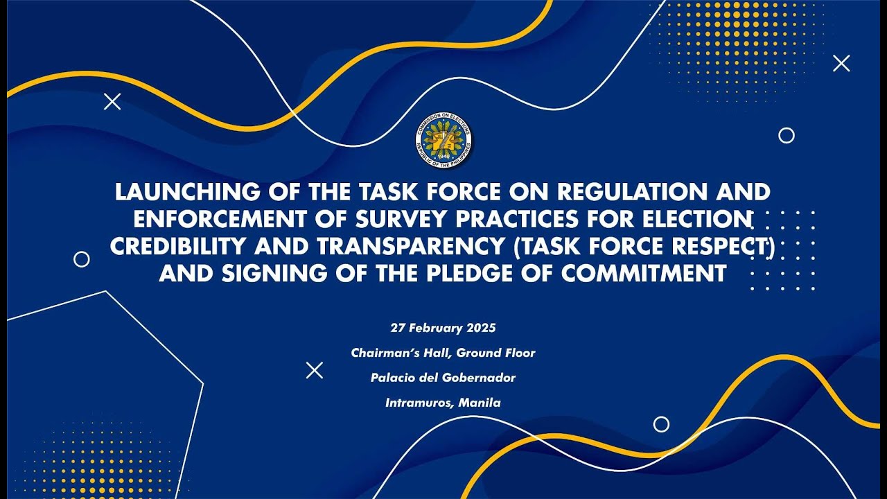 Launching of the TASK FORCE RESPECT and Signing of the Pledge of ...