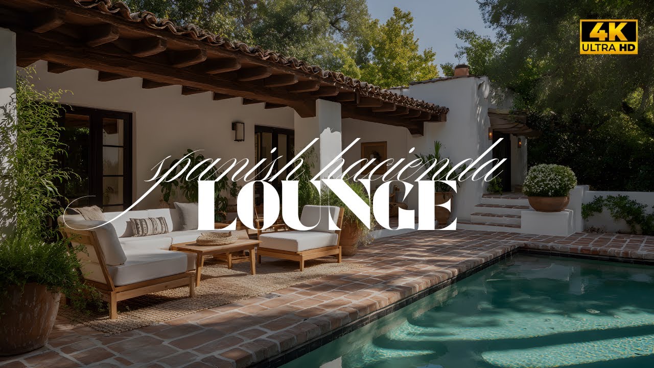 Spanish Hacienda Inspired Pool Lounge | Outdoor Styling That Feels Like ...