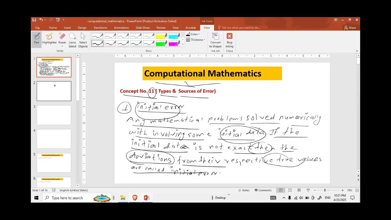 Computational Mathematics | Concept No. 11 ( Types & Errors in Computing)| - YouTube