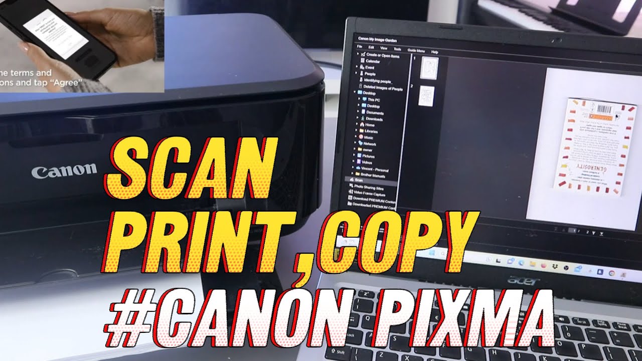 How To SCAN, PRINT, COPY From Canon PIXMA All In One Printer !! - YouTube