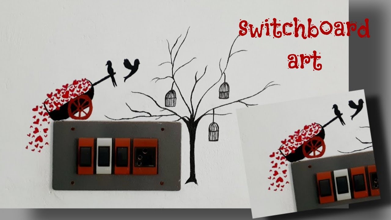 Latest Easy switchboard painting | DIY wall painting| Art design - YouTube