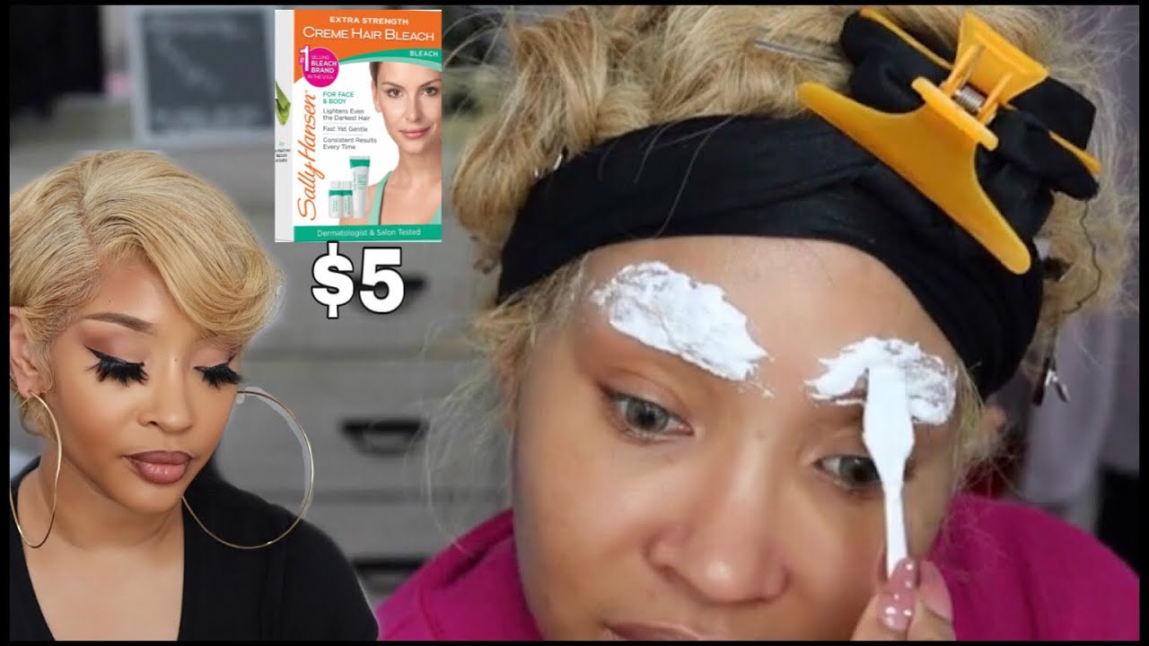 HOW I BLEACH MY BROWS AT HOME FOR $5| DIZASTROUSBEAUTY - YouTube