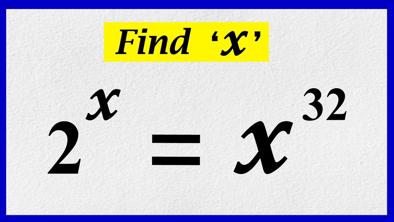 Math Olympiad A Nice Exponential Problem Easymaths Youtube 8889