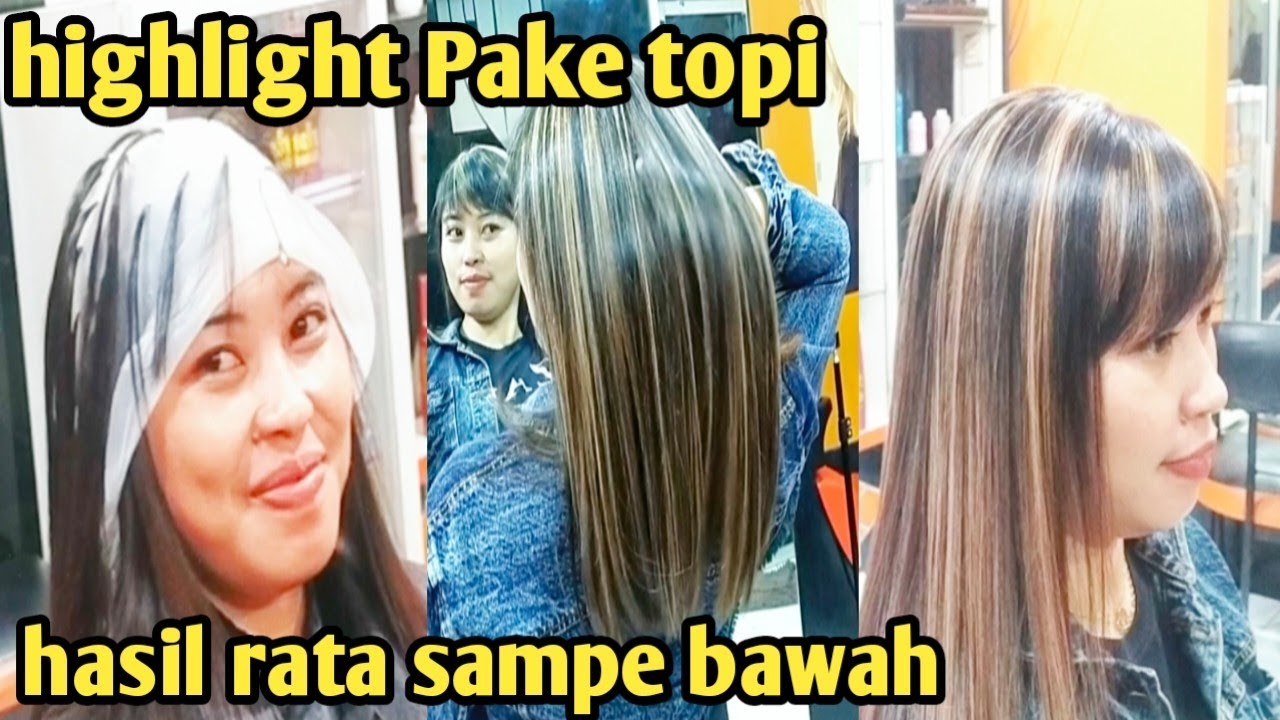 TUTORIAL highlight rambut ASH BLONDE Pake topi ~ hasil bisa rata sampe ...