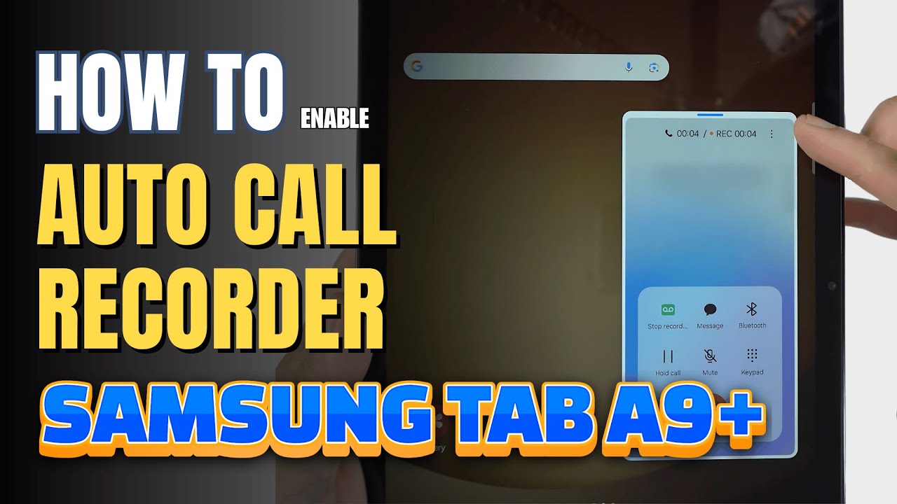 How to Enable Auto Call Recorder on Samsung Galaxy Tab A9+ - YouTube