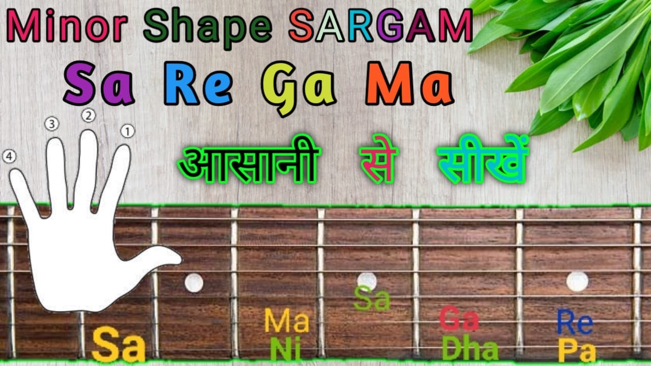 How to Play Minor Scale Sargam (सा रे गा मा) on Guitar | गिटार पर सरगम ...