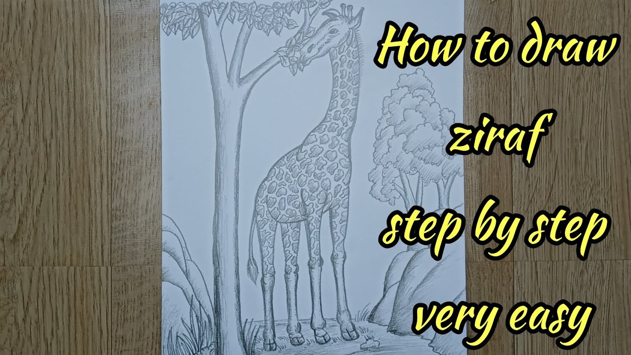 How to draw Ziraf step by step very easy | drawing tutorial - YouTube