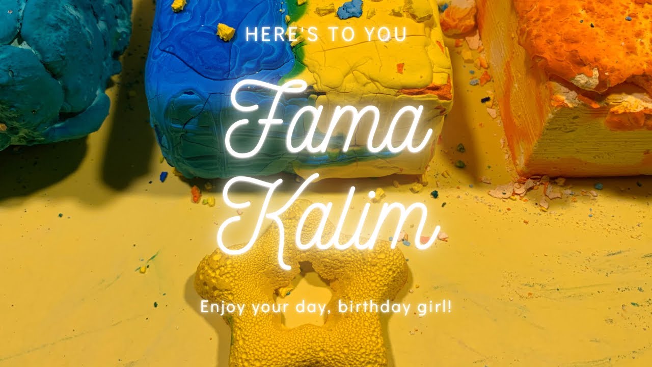 💙🎂💛Happy Birthday Fama Kalim!💛🎂💛 #asmr #gymchalkcrumbling # ...