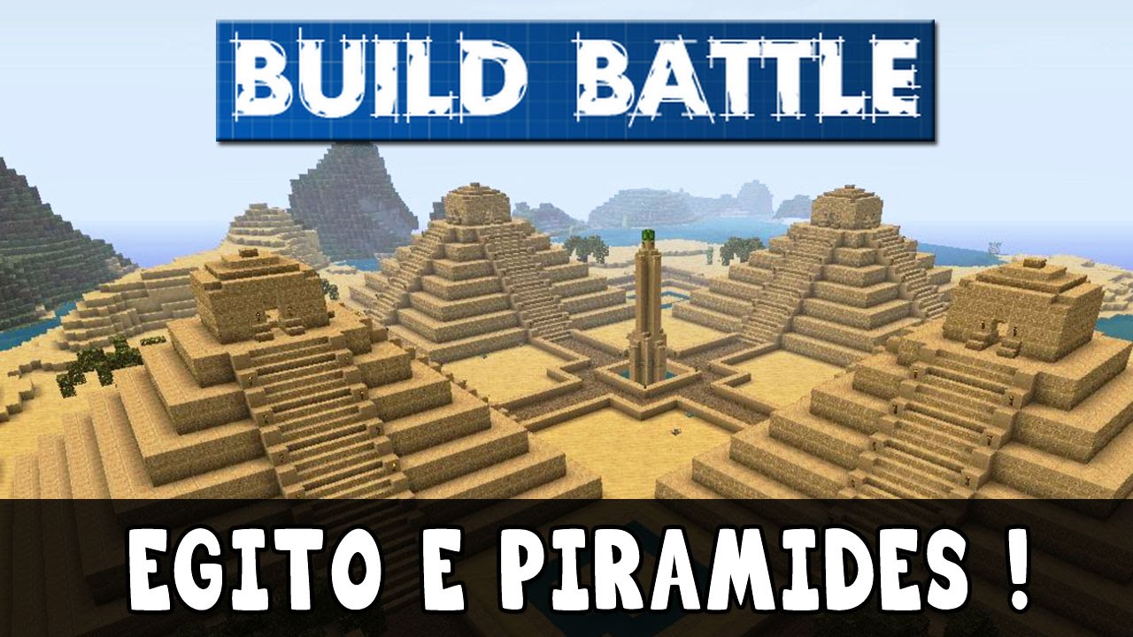 MINECRAFT BUILD BATTLE : Obra de Arte: Egito e Piramides - YouTube