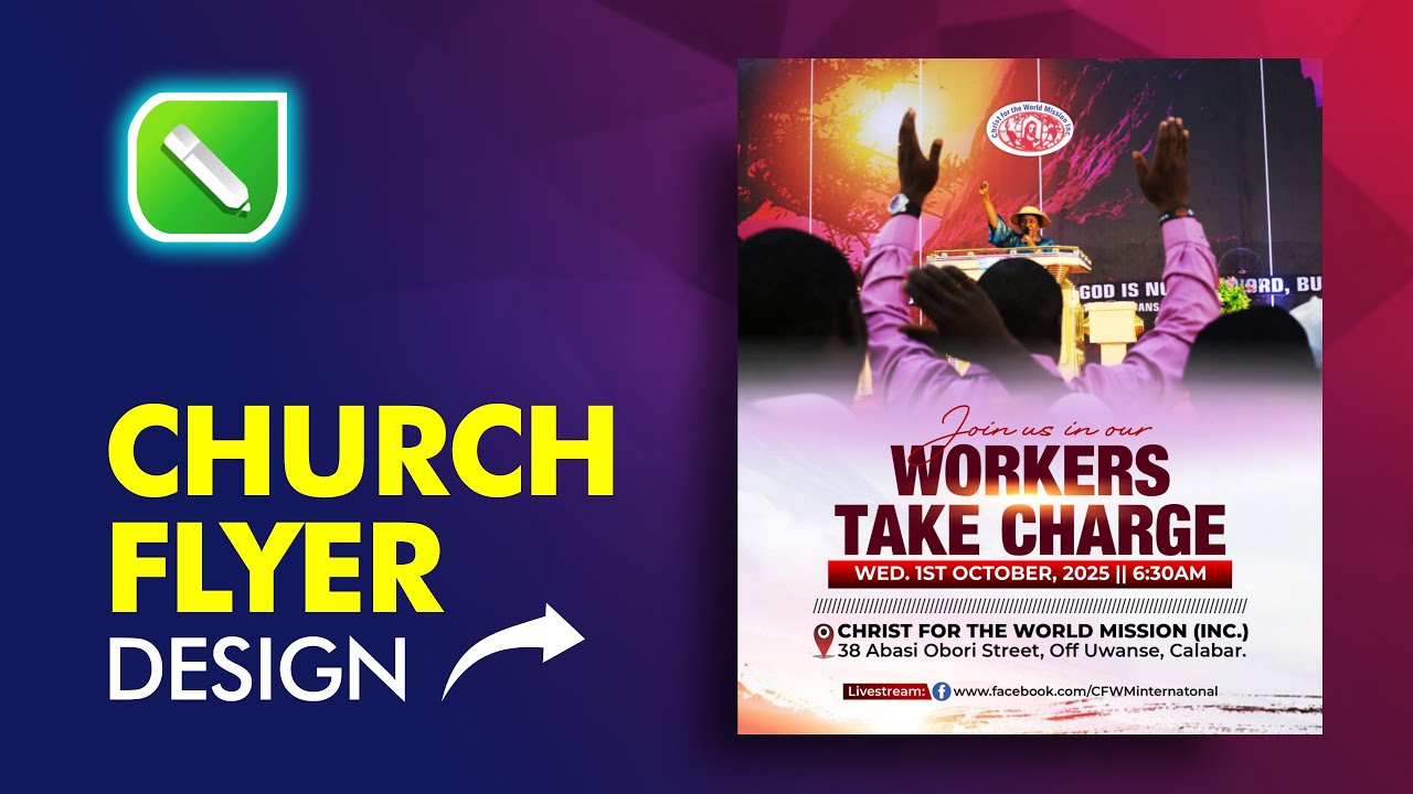 SIMPLE CHURCH FLYER DESIGN || Step-by-Step Tutorial! - YouTube
