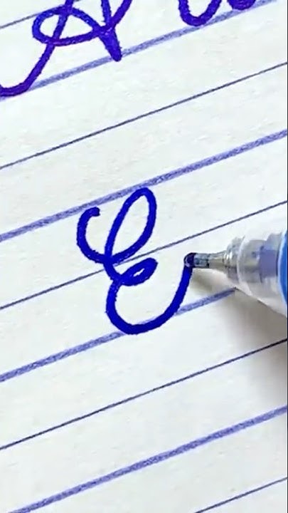 How To Write English Capital Letter E | Cursive Writing A To Z
