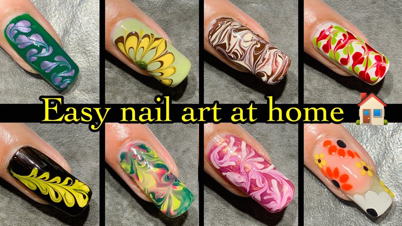 🥰🥰Easy nail art at home|| Safety pin nail art|| Nail art without tools ...