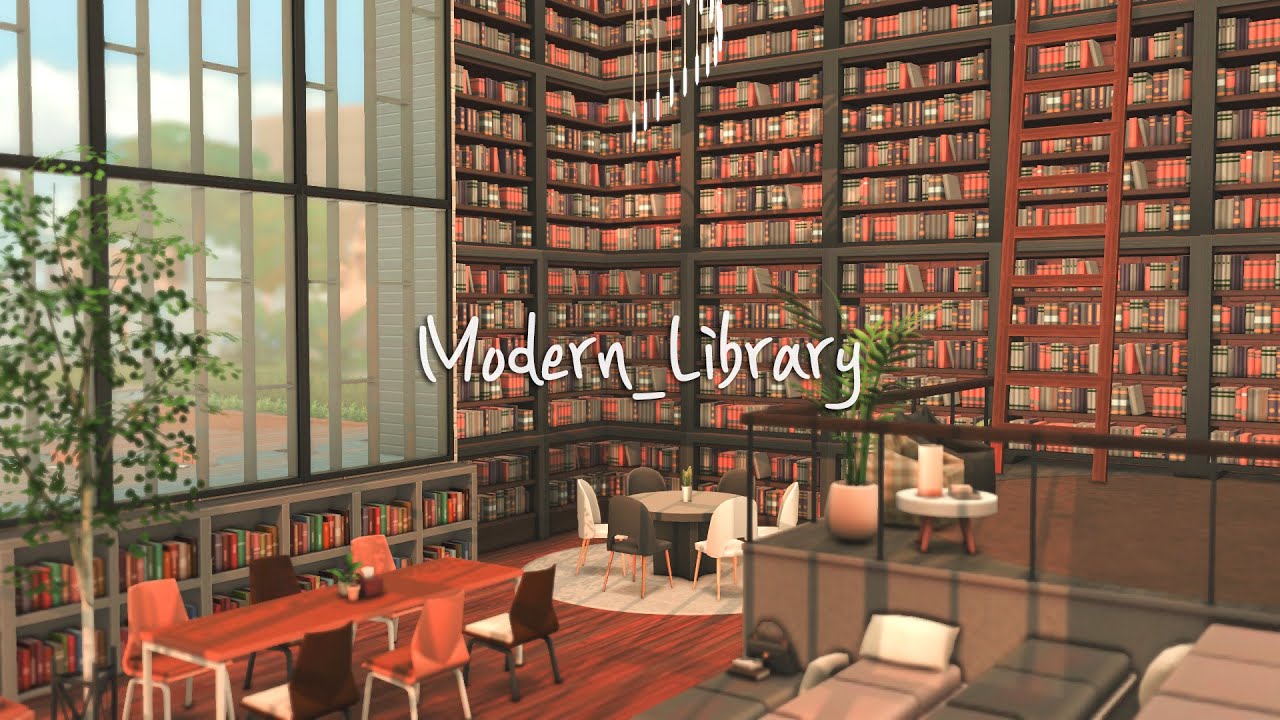 [심즈4] 손목을 갈아넣은 🔥🔥 도서관 건축 SIMS4 NOCC Speed Build Newcrest Library - YouTube