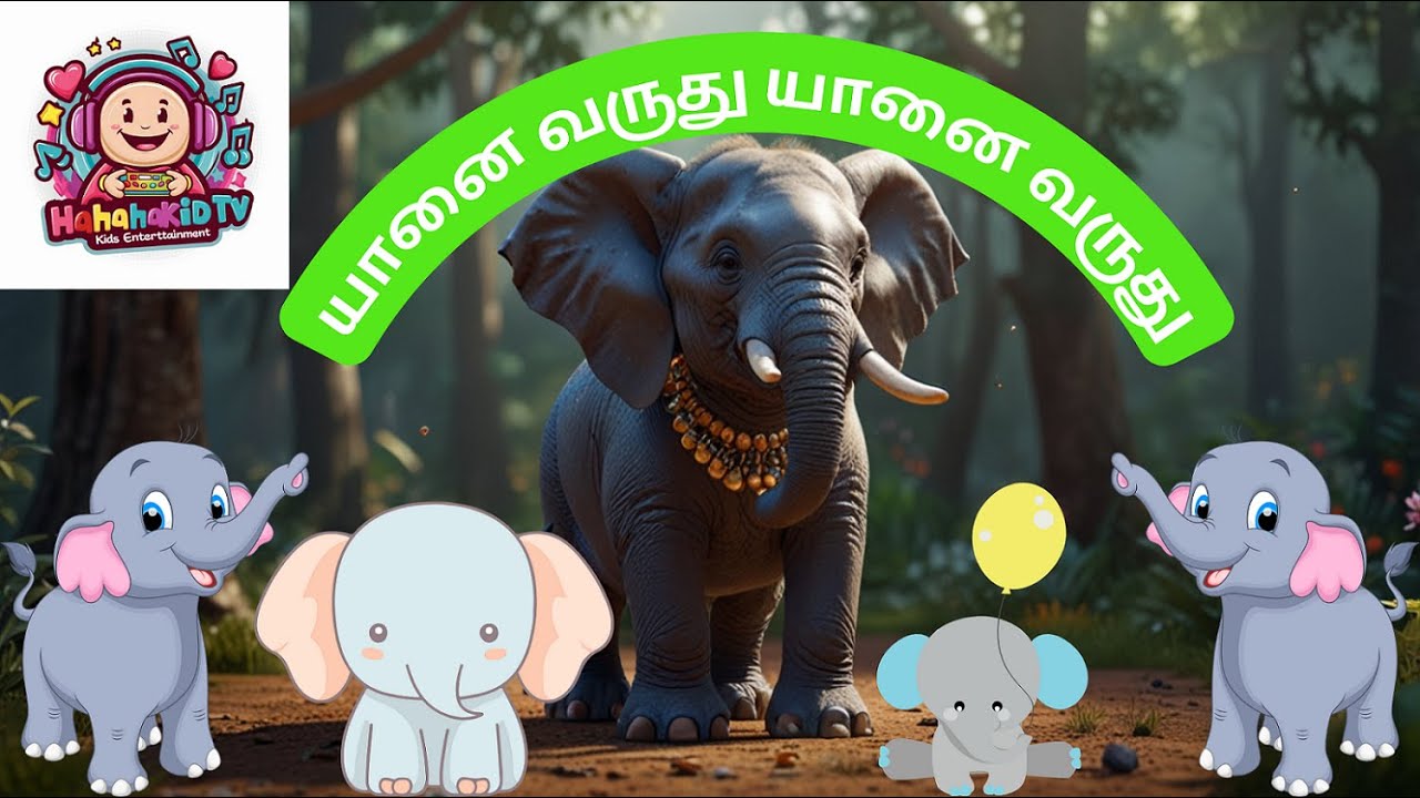 யானை வருது யானை வருது தமிழ் குழந்தை பாடல்கள் | Yaanai Varuthu Tamil ...