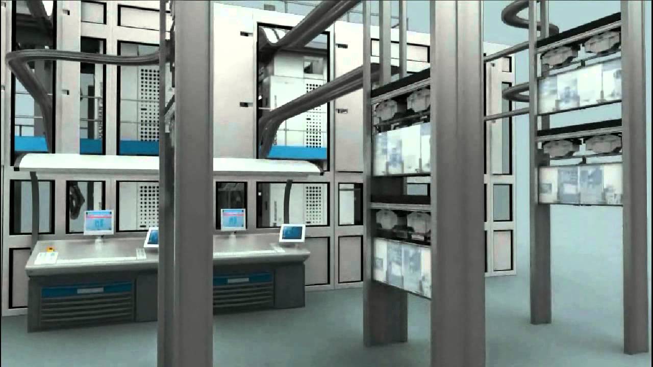 Telelift - automated conveyor system in printing industry - YouTube