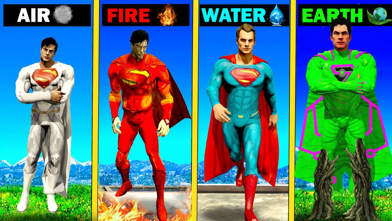 Upgrading into ELEMENTAL SUPERMAN in GTA 5! - YouTube