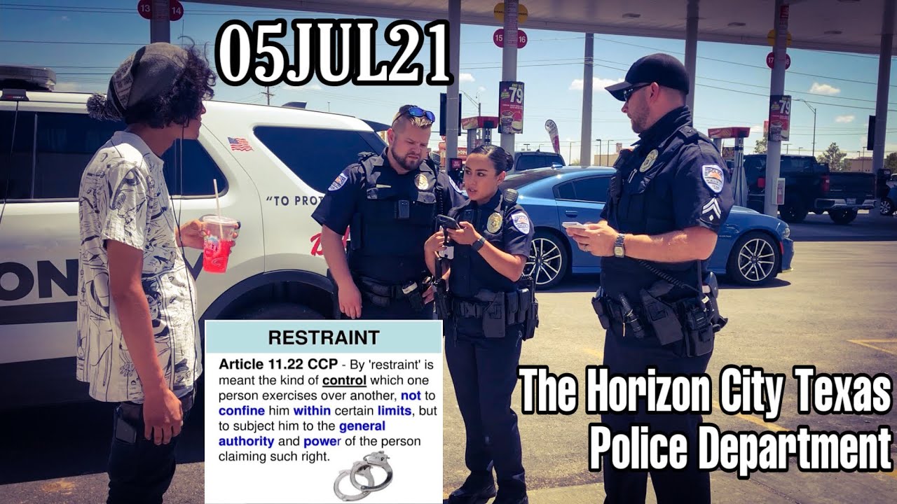 HORIZON CITY TX POLICE DEPT CALMLY & PROFESSIONALLY DETAINS A MAN ...