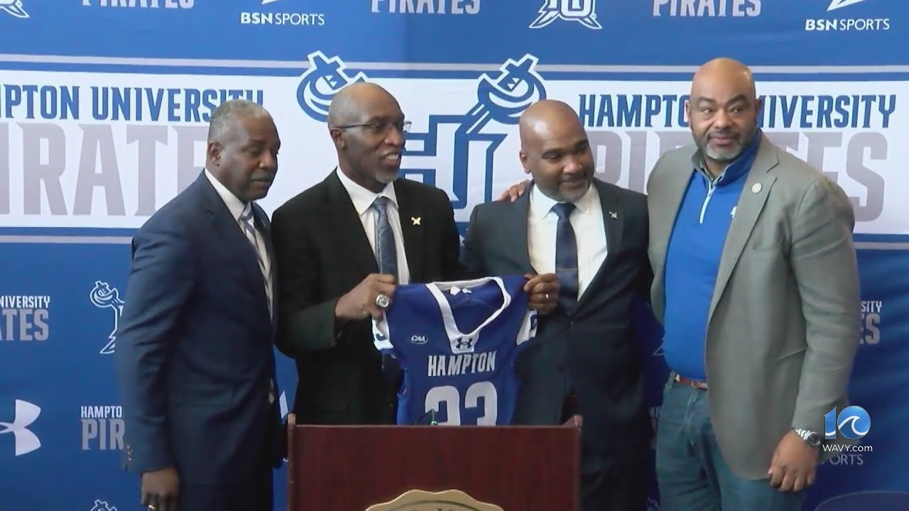 Hampton introduces Van Malone as Head Football Coach - YouTube