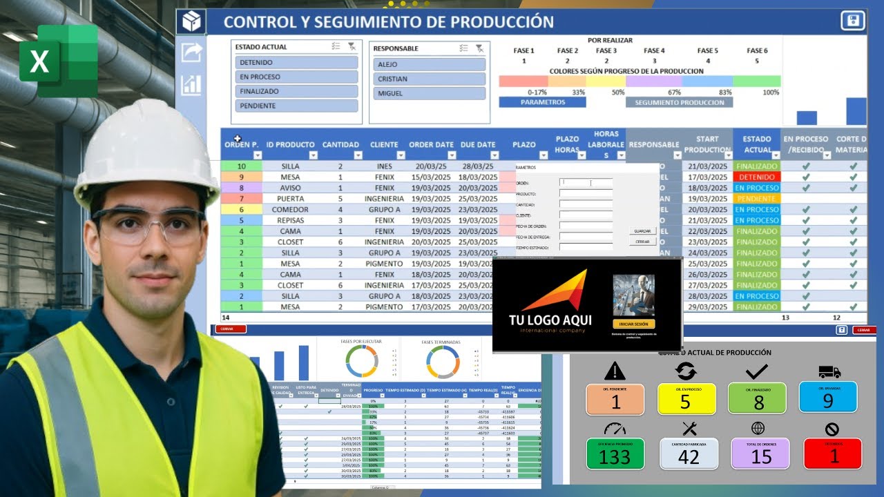 Como Controlar tu Producción en Excel ¡Optimiza tu Negocio! + Plantilla ...