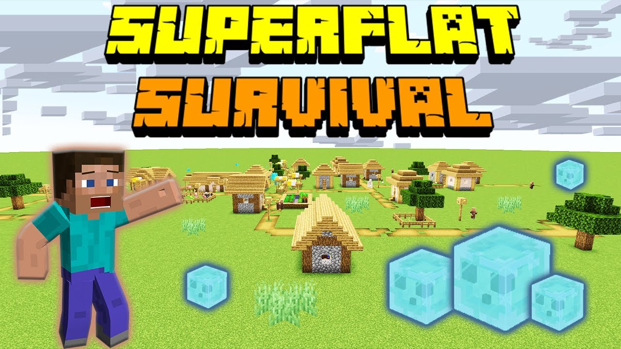 overleven in superflat !? - minecraft survival 1 - YouTube