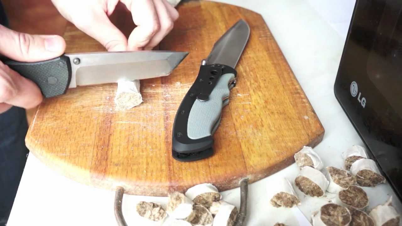 Cold Steel Recon 1 vs Benchmade LFK тест на канате - YouTube